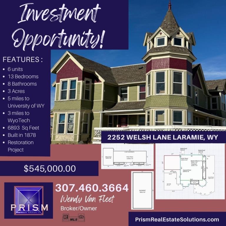 2252 Welsh Lane - laramie, WY Inn for Sale